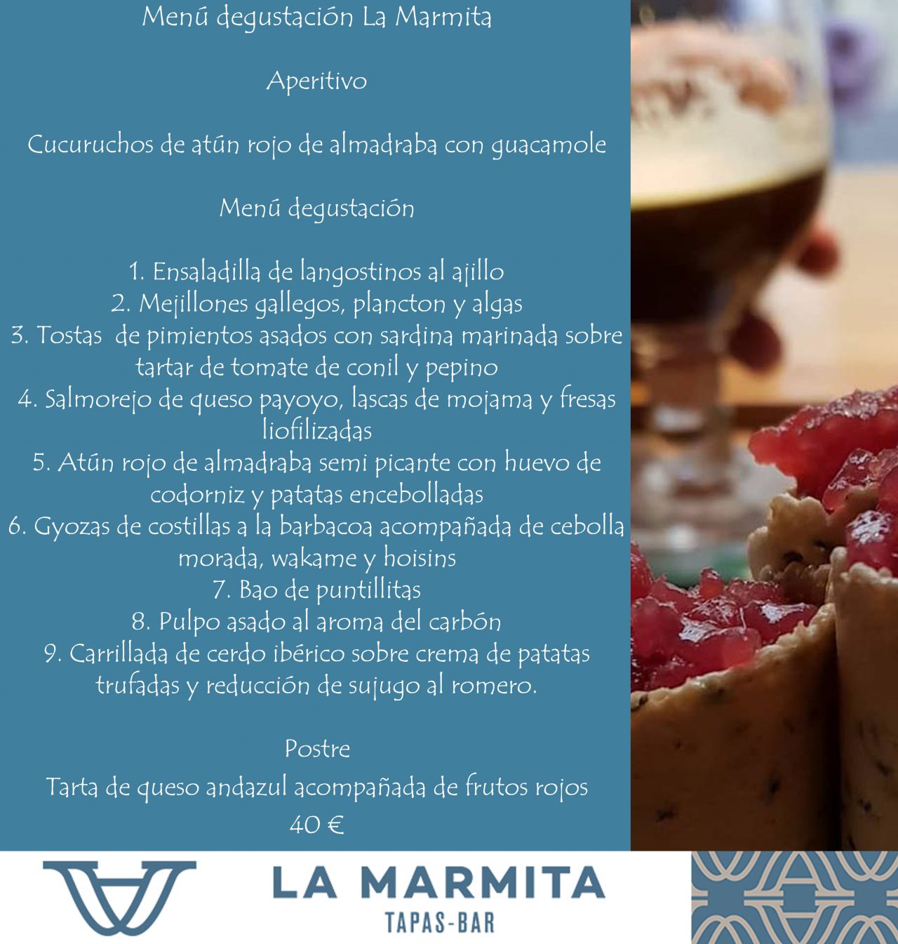 Menús degustación la Marmita - Restaurante Cádiz la Marmita